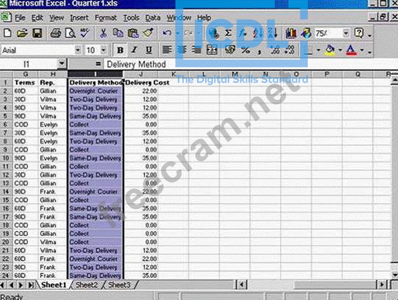 ICDL EXCEL Exam Dumps Automatically Adjust The Width Of Column I So 